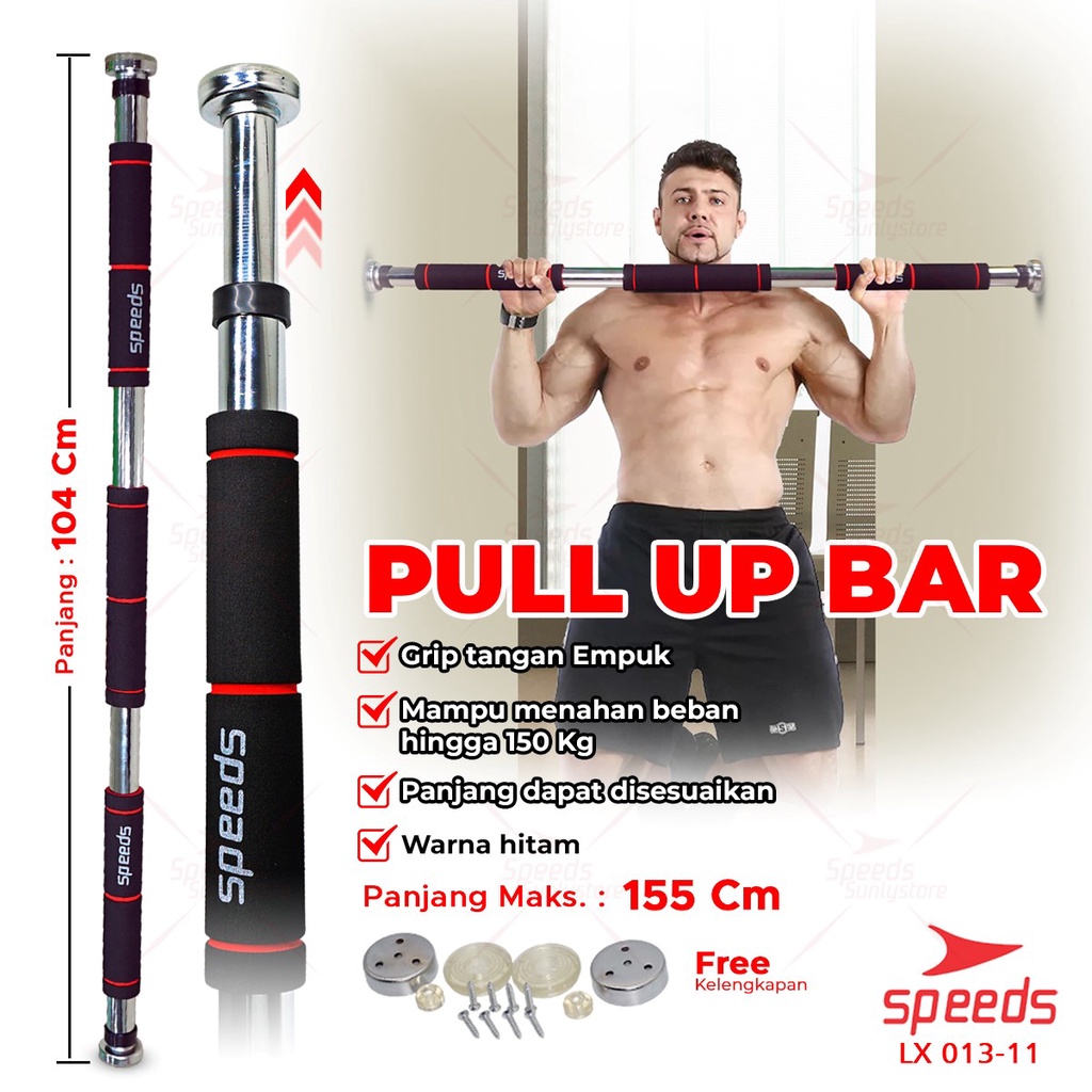 Jual SPEEDS Pull Up Bar Tiang Pull Up Olahraga Pintu Alat Fitness Chin ...