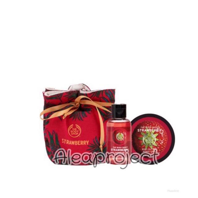 Jual Gift/Hampers Official The Body shop Mini Duo Butter Strawberry ...