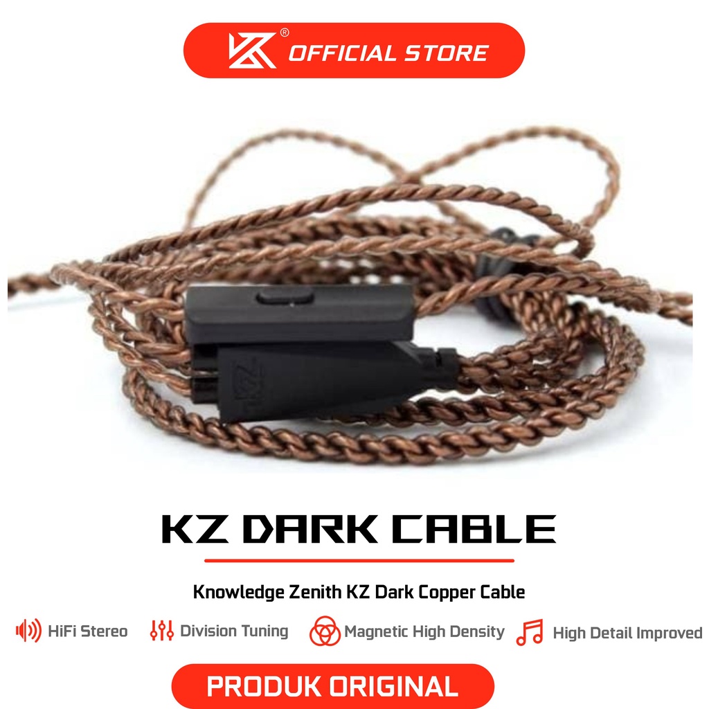 Jual Kabel Replacement KZ Dark Copper Cable (Gelap) | Shopee Indonesia