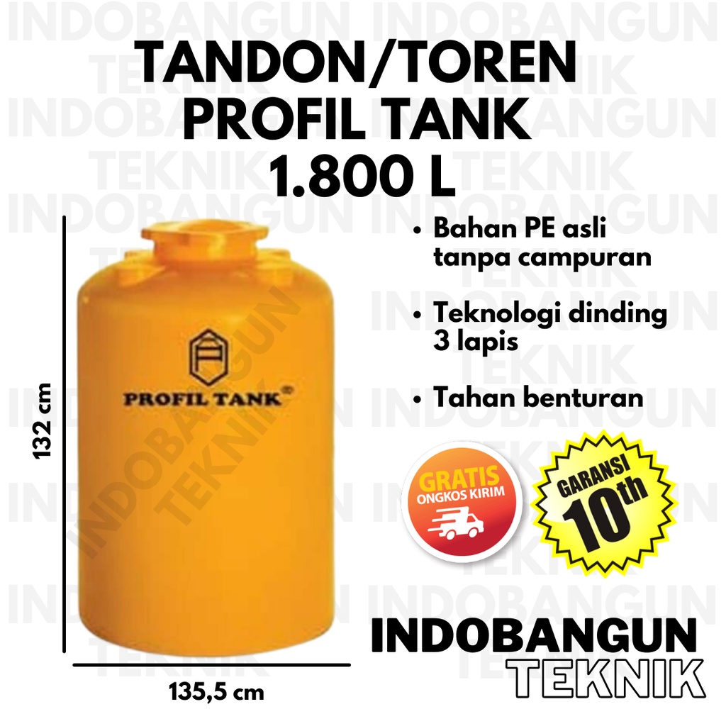 Jual Tandon Toren Tangki Air Profil Tank 1800 Liter 2000 Liter TDA ...
