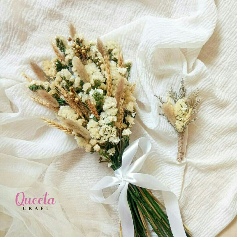 Jual buket bunga kering/buket pernikahan/buket wedding/buket prewedding ...