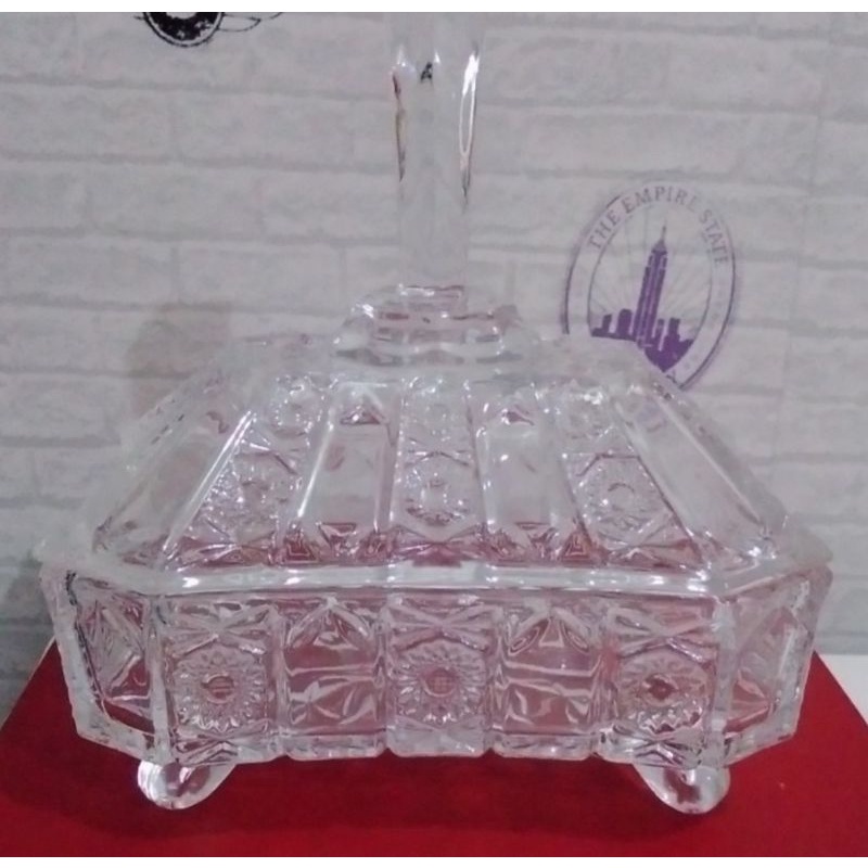 Jual Capodimonte Toples kaca Tempat Permen kue kering (Besar) Clear ...
