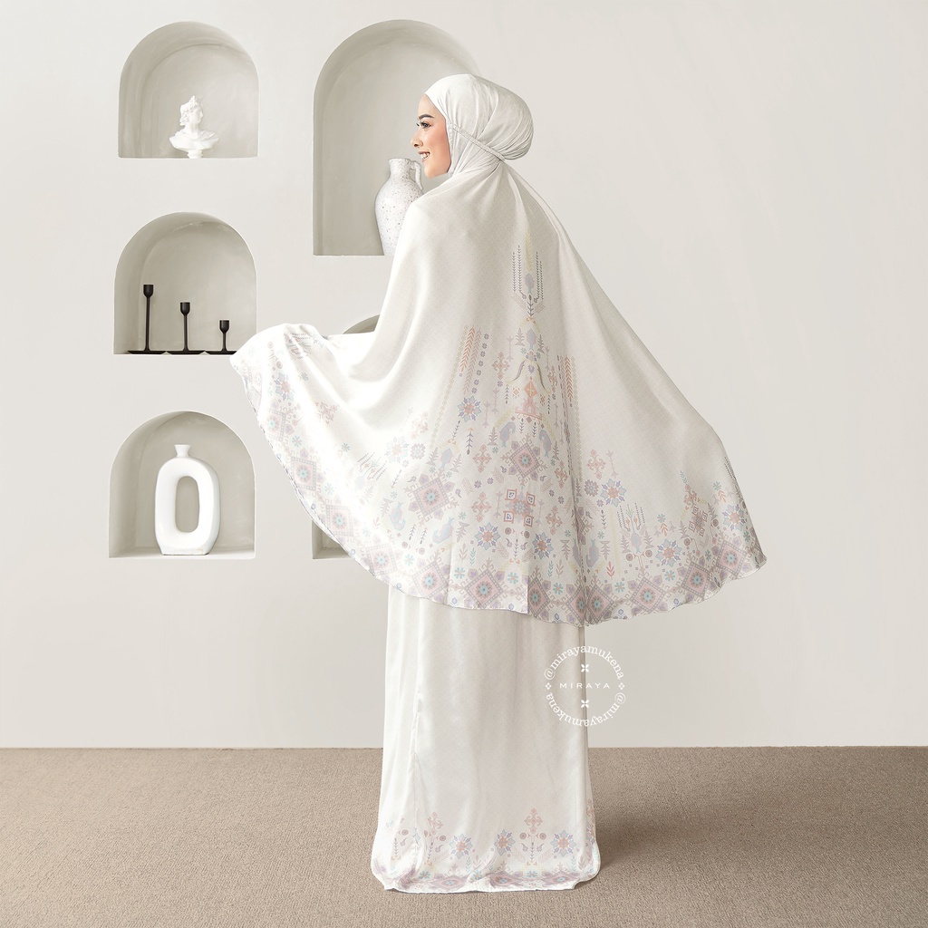 Jual Mukena Travel Printing Miraya Folk BW | Shopee Indonesia