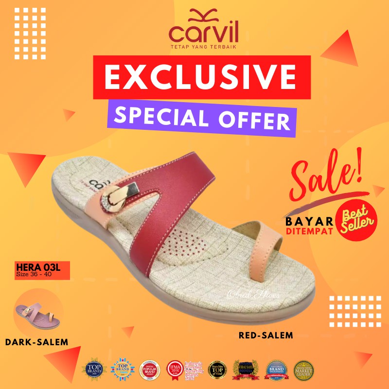 Jual Sandal Santai Carvil Wanita Carvil Hera-03L CARVIL ORIGINAL ...