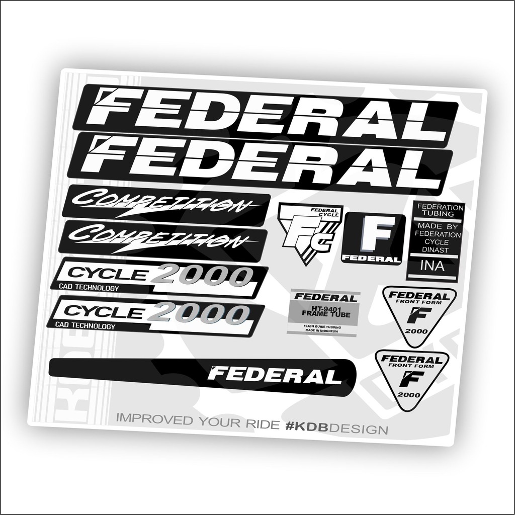 Jual frame FEDERAL COMPETITION Klaten decal bike stiker sepeda federal ...