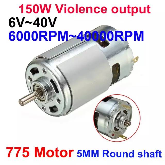 Jual Dinamo 775 DC motor large high torque 12v dan 12.000 RPM rated ...