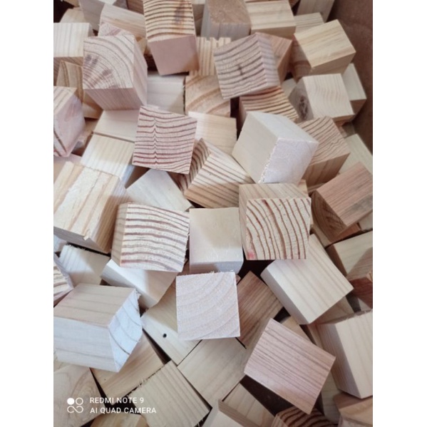 Jual WOODEN DADU BLOK 3x3x3 Kayu Pinus Jati Belanda Serat Jerman ...