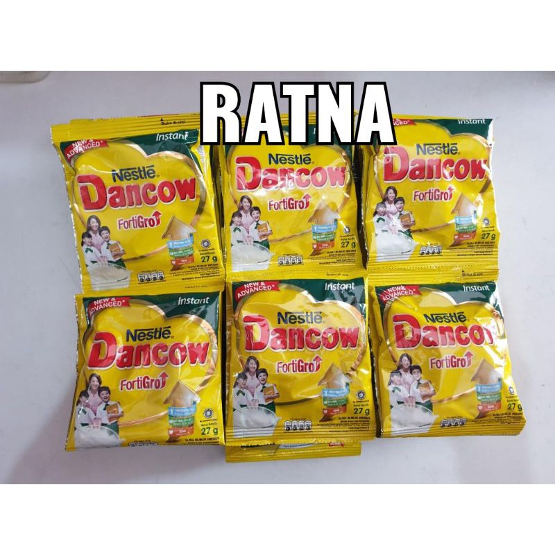 Jual DANCOW SUSU BUBUK PUTIH FORTIGRO 29gr 1 Renteng Isi 10 Sachet ...