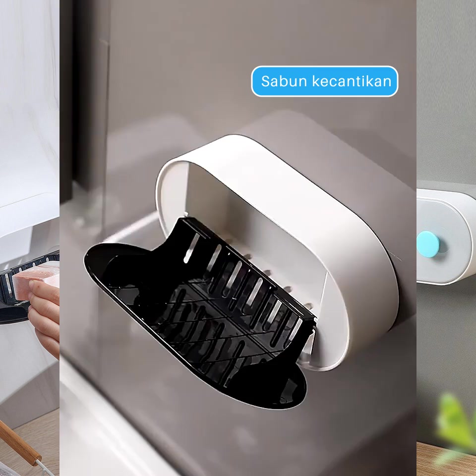 Jual ECOCO Clamshell Soap Dish - Tempat Rak sabun batang mandi cuci tangan wastafel kamar mandi ...