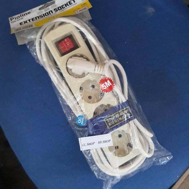 Jual STOPKONTAK SWITCH 4 lubang terminal kabel 5m saklar ekstension ...