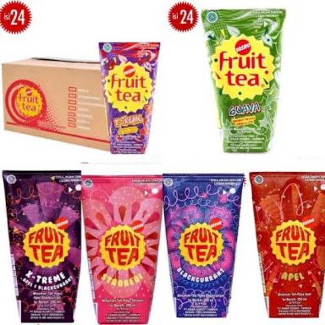 Jual Surabaya dus Fruit Tea Genggam 200ml aneka rasa Frute Teh Sosro ...