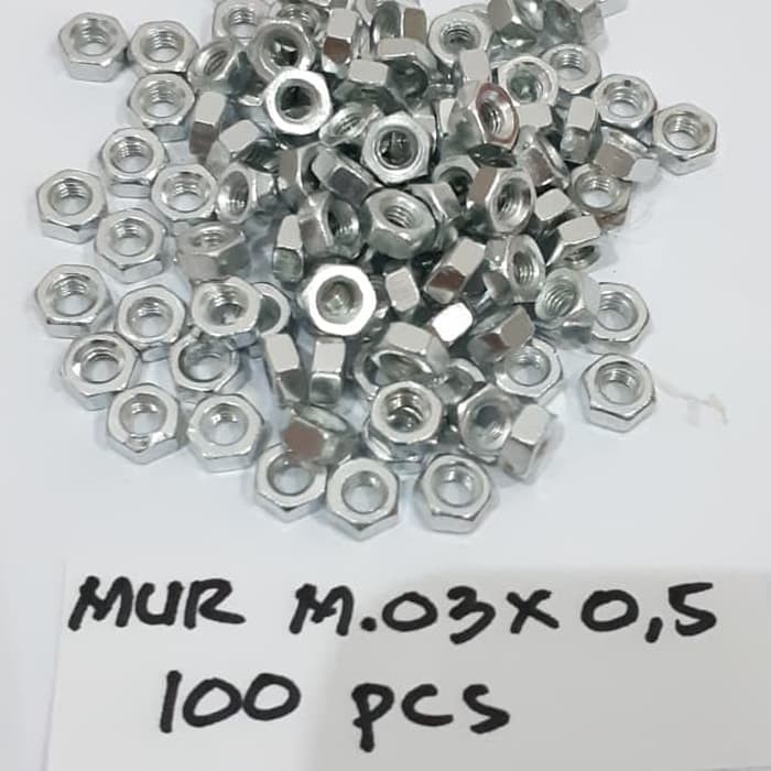 Jual Mur M3 Mur Baut JP 3mm per 100 pcs | Shopee Indonesia