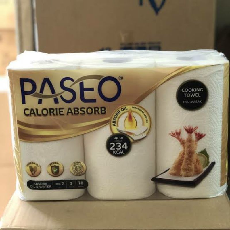Jual Tissue Paseo Calorie Absorb Cooking Towel 3 In 1 | Shopee Indonesia