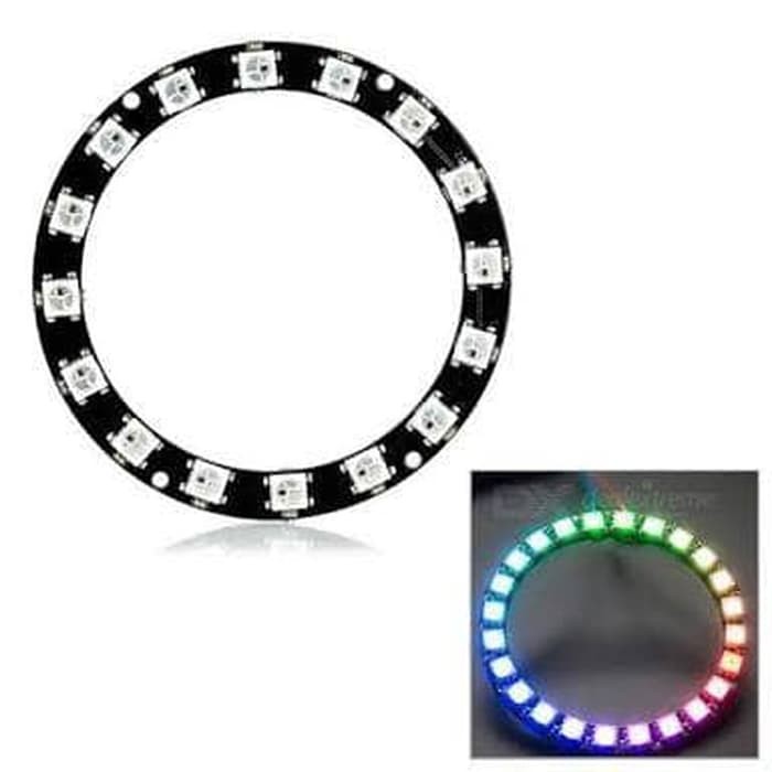 Jual Round LED RGB 16bit WS2812 WS2812B 5050 builtin driver Neopixel ...