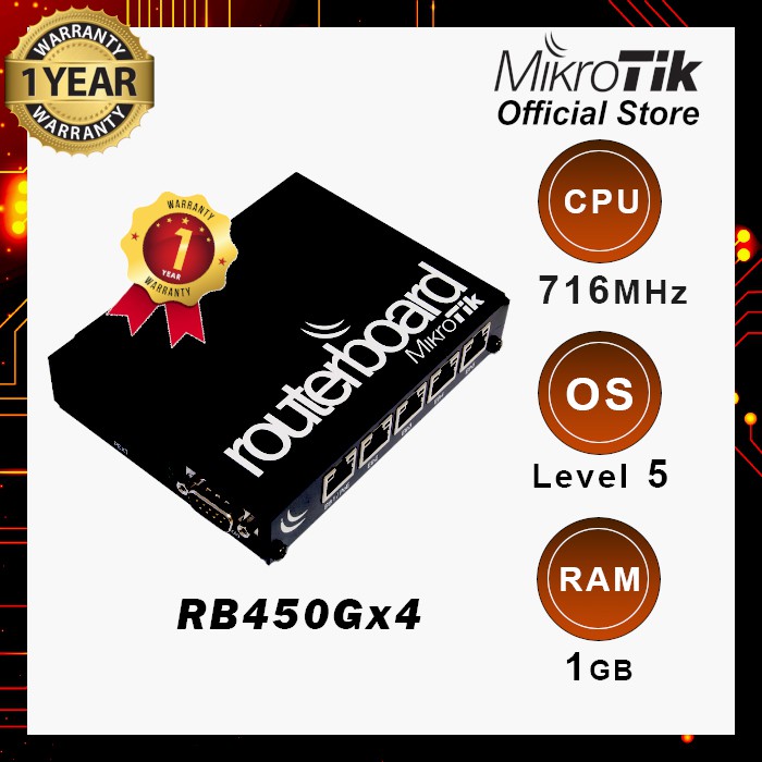 Jual MikroTik RB450Gx4 (RouterOS Level 5) | Shopee Indonesia
