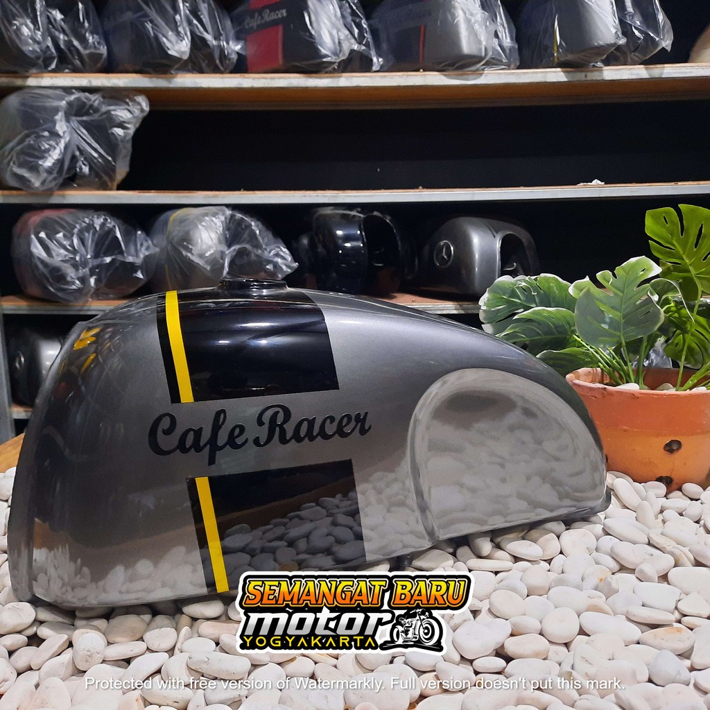 Jual tangki caferacer motor custom panjang thunder tiger byson megapro ...