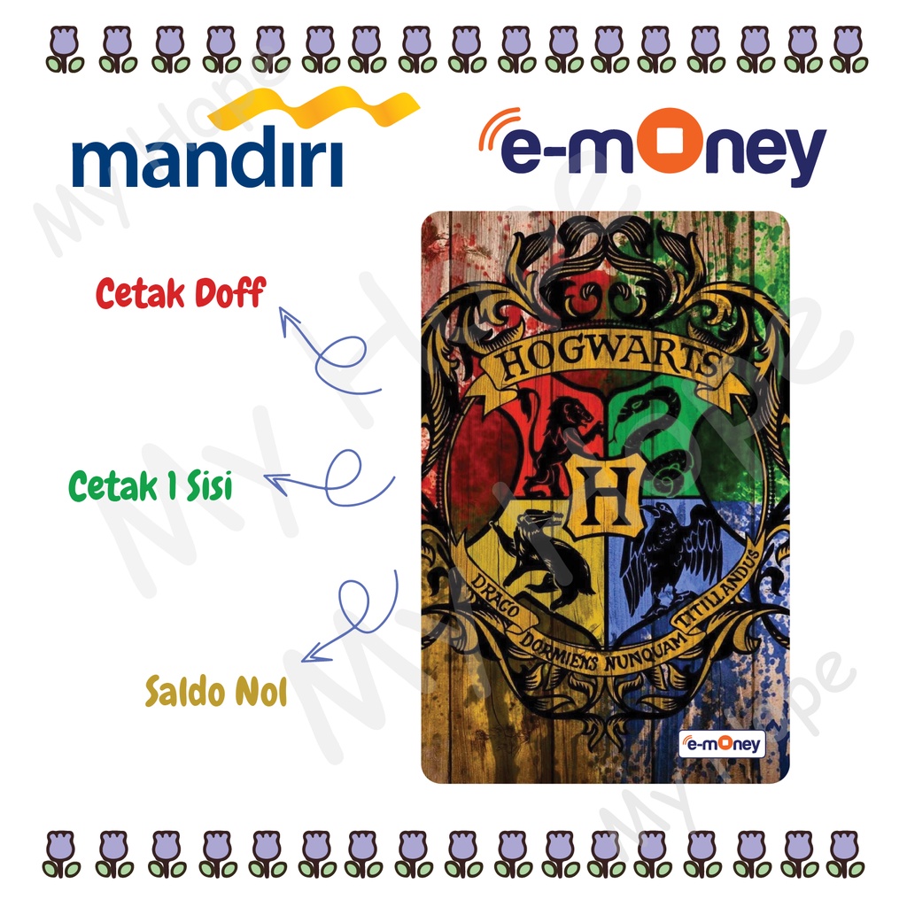 Jual Emoney Etoll Logo Hogwarts Harry Potter Keren Kartu Mandiri E ...