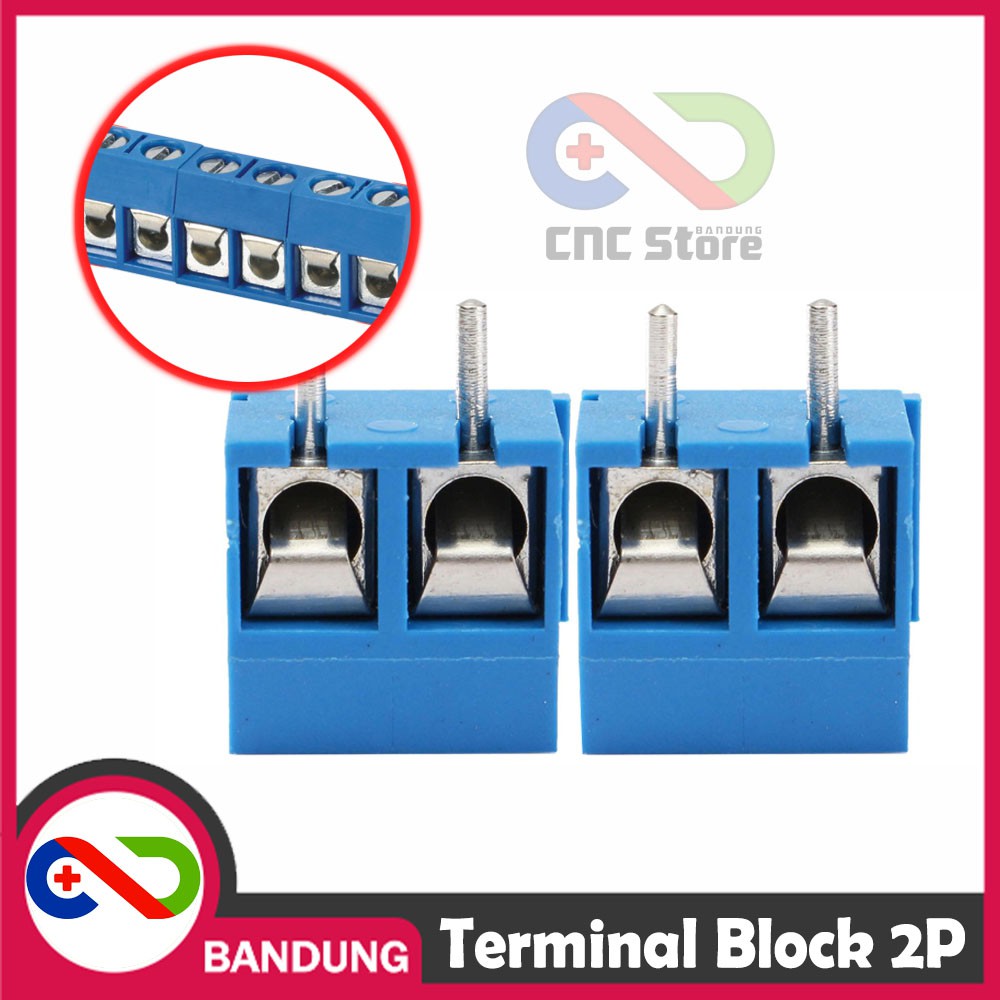 Jual TERMINAL PCB BLOCK SCREW 2 PIN KF301-2P BLUE BIRU | Shopee Indonesia