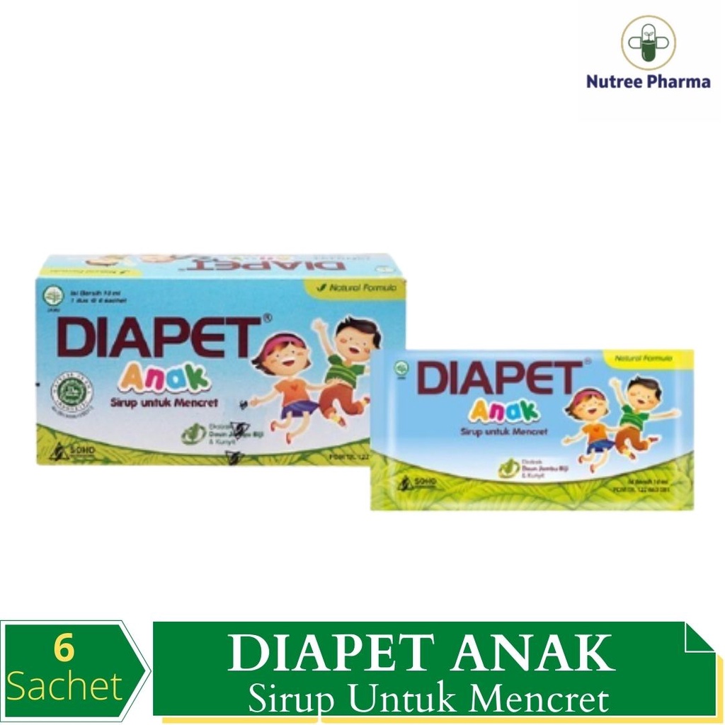 Jual Diapet Anak Sirup Isi 6 Sachet 10 ml | Untuk Mengatasi Mencret ...