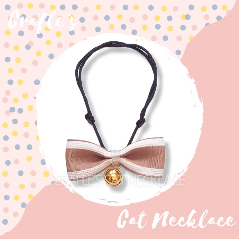 Jual KALUNG KUCING CUSTOM NAMA | CRAFLE'S CAT NECKLACE BOW TIE EDITION ...
