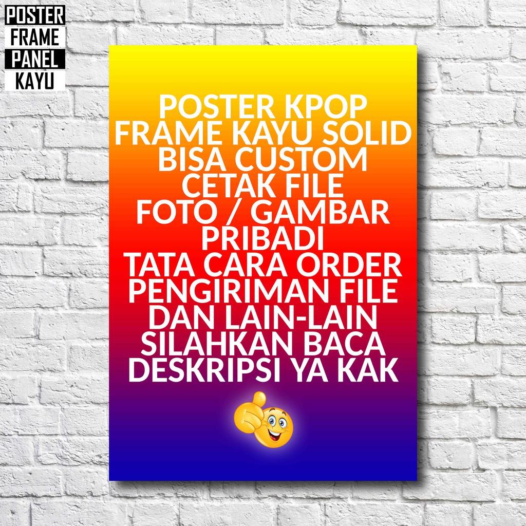 Jual Poster Custom Frame Kayu Solid A4 CST001 | Shopee Indonesia