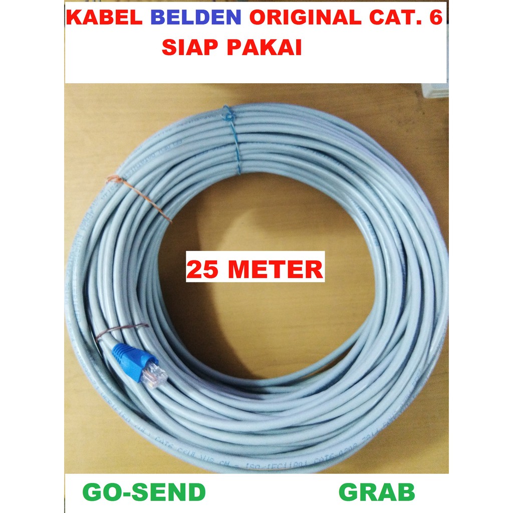 Jual Kabel LAN UTP Belden Cat 6 25M - Cat6 Belden Original 25 Meter | Shopee Indonesia