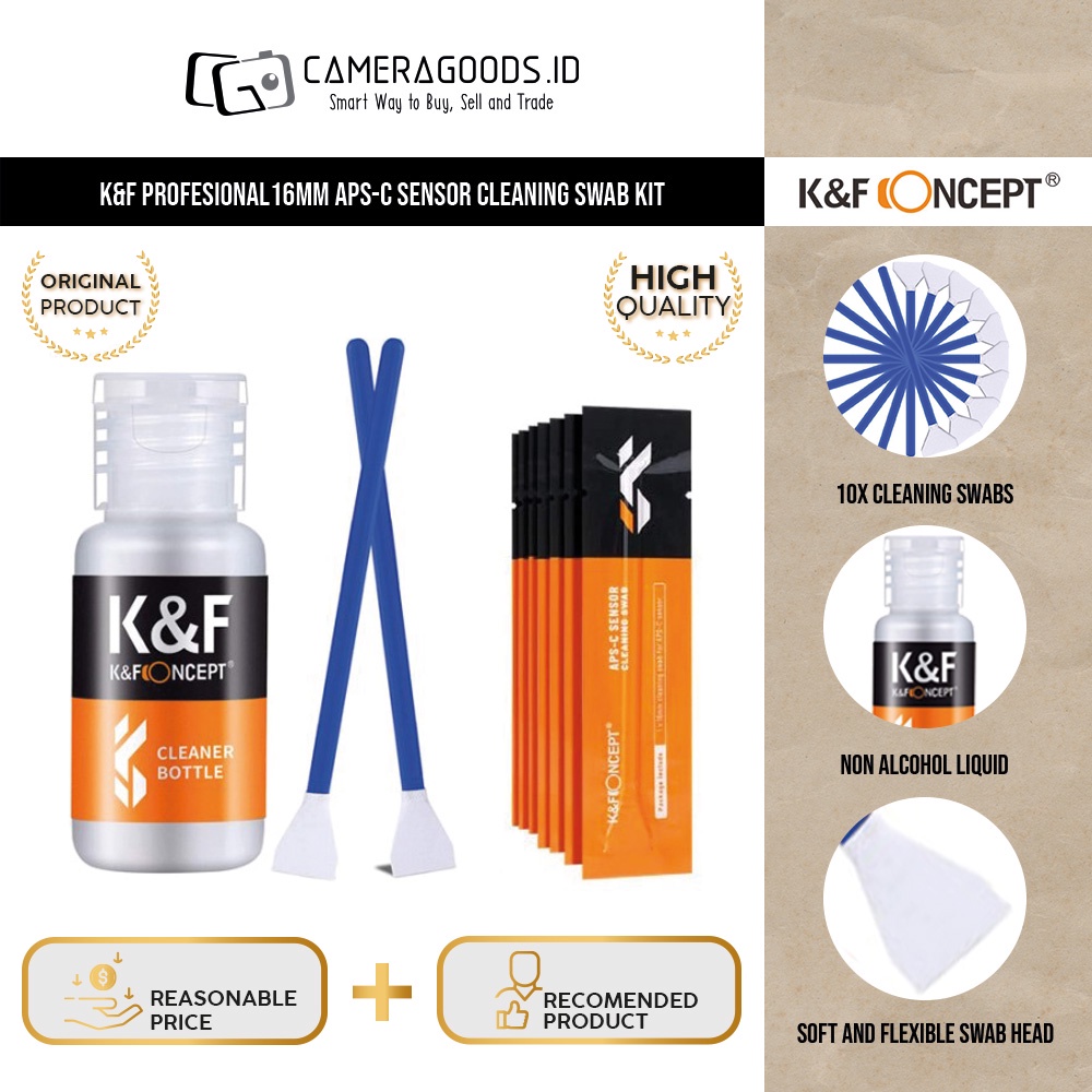 Jual K&F Profesional 16mm APS-C Sensor Cleaning Swab Kit | Shopee Indonesia