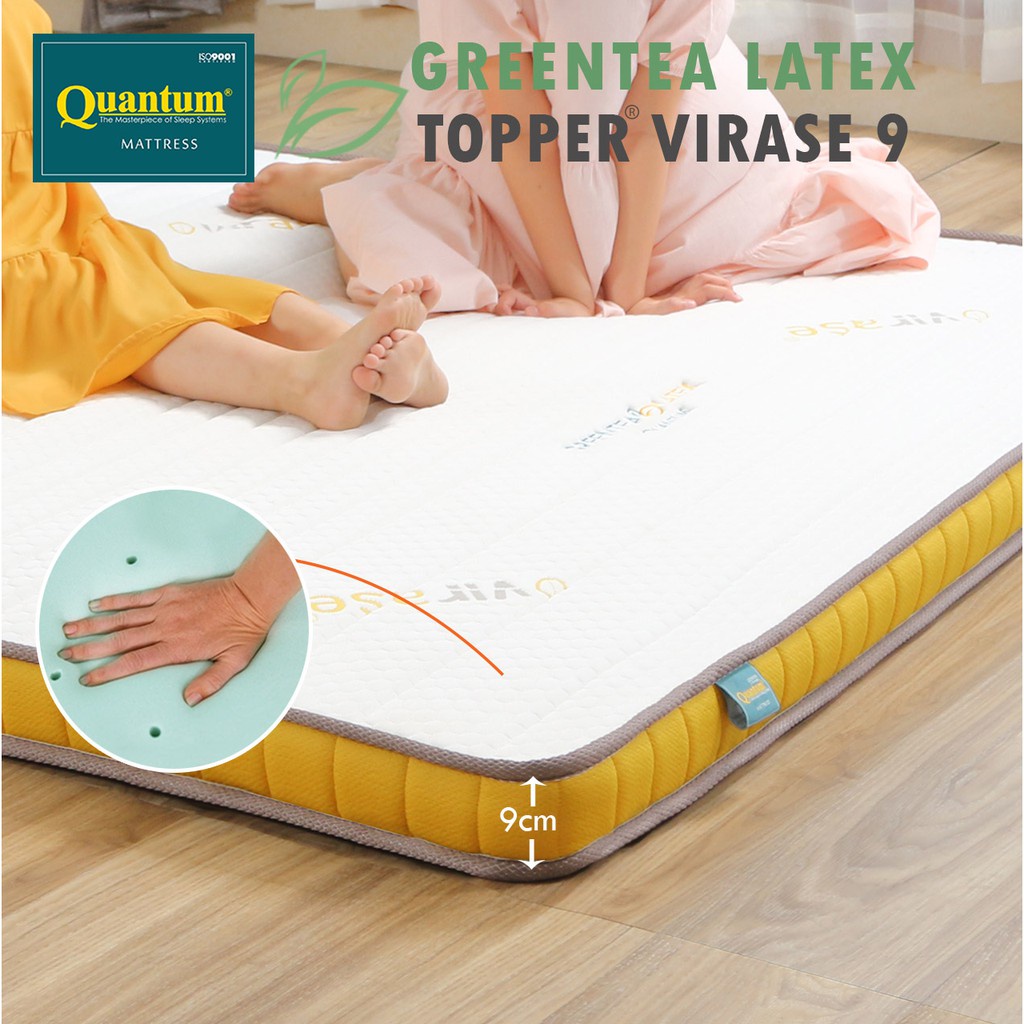 Jual Quantum Topper Greentea Latex VIRASE 9cm | Shopee Indonesia