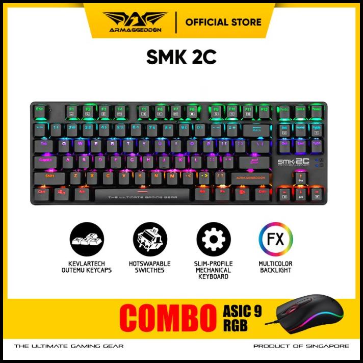 Jual Keyboard Mechanical Tkl Low Profile Armaggeddon Smk-2C | Shopee ...