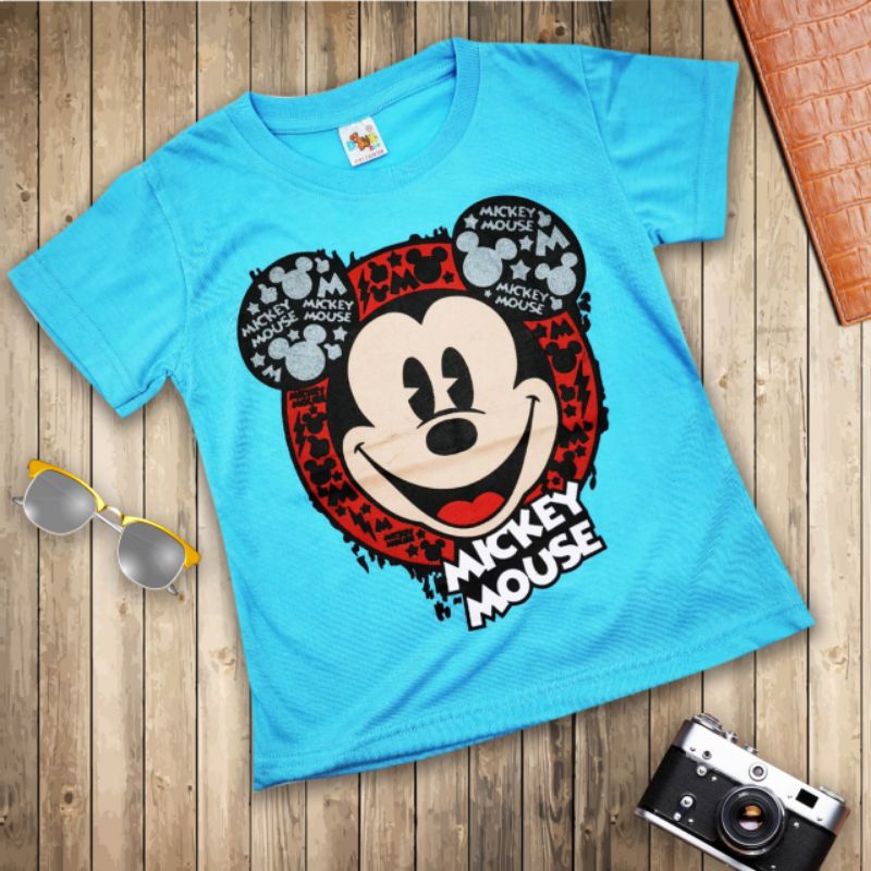 Jual atasan kaos laki-laki berkarakter mickey mouse bahan nyaman murah ...