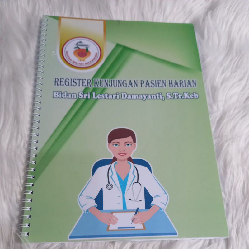 Jual Register Kunjungan Harian Pasien+ Cetak Nama Sampul Soft ...
