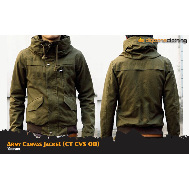 Jual ARMY CANVAS JACKET (CT CVS 08) | Shopee Indonesia