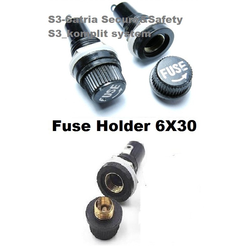 Jual Fuse Holder 6 x 30 mm Rumah Fuse Panel Mount Tube | Shopee Indonesia