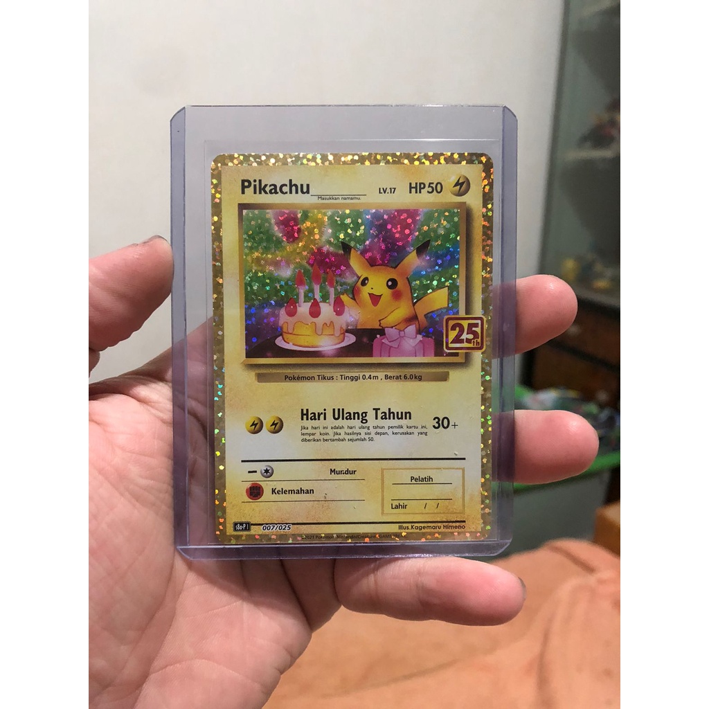 Jual Kartu Pokemon TCG Pikachu Ulang Tahun 25th Anniversary Indonesia ...