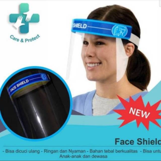 Jual Face Shield Perisai Mika Pelindung Muka Gabus Kacamata FULL face ...