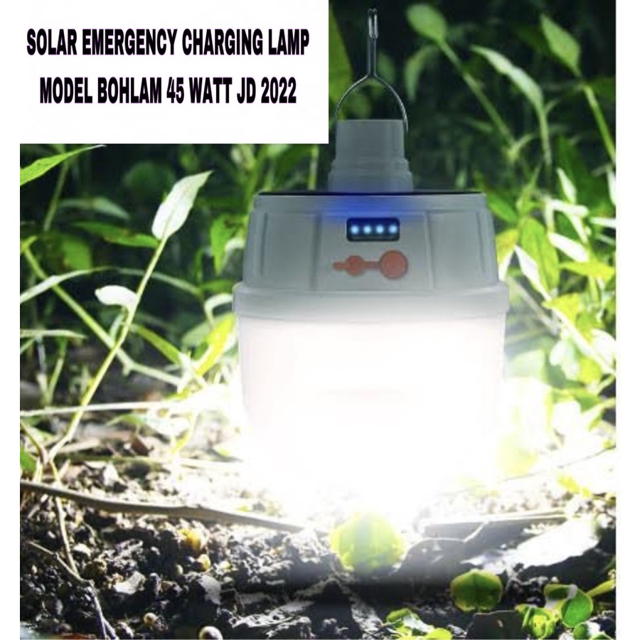 Jual Lampu Solar Emergency Charging Lamp Model Bohlam 45 Watt Jd 2022 | Shopee Indonesia