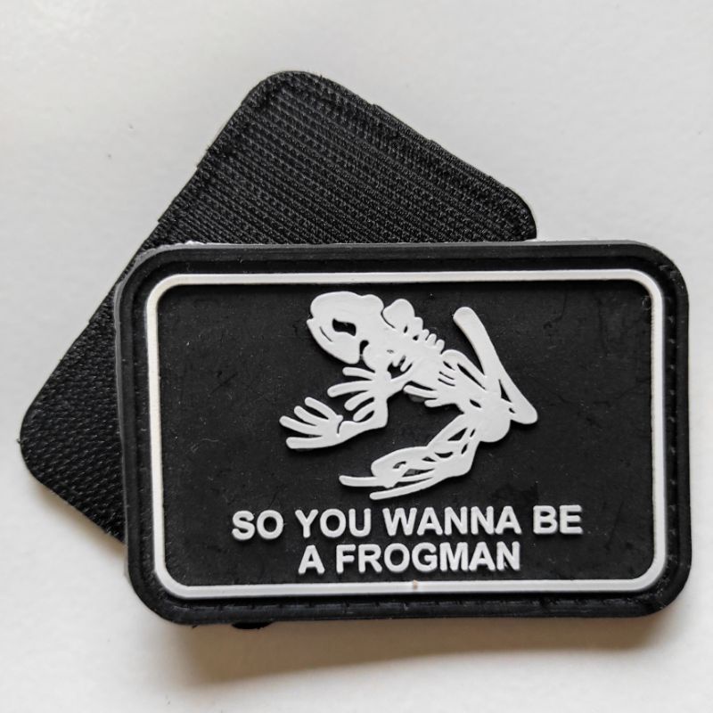 Jual patch rubber logo so you wanna be a FROGMAN/rubber patch navy ...