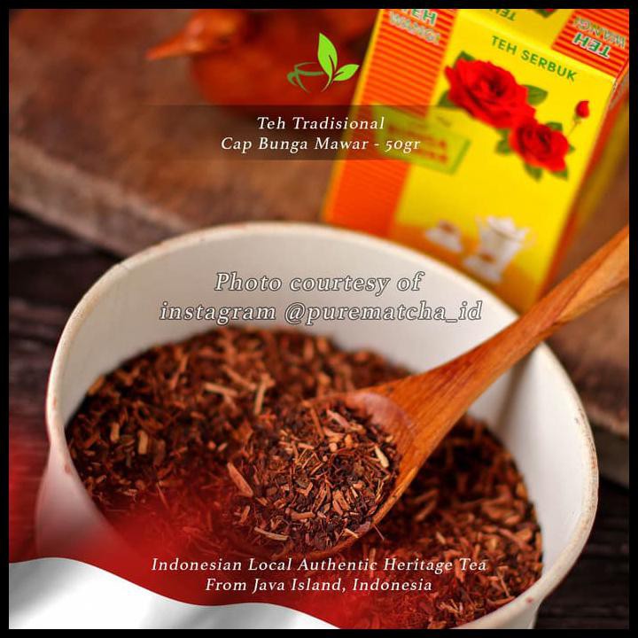 Jual Teh Indonesia - Cap Bunga Mawar 50Gr Bubuk Rose Tea Indonesian ...