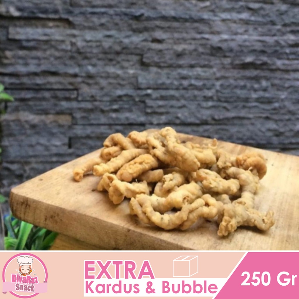 Jual Cemilan Keripik Usus Original 250gram / Kripik Usus Crispy Balado ...