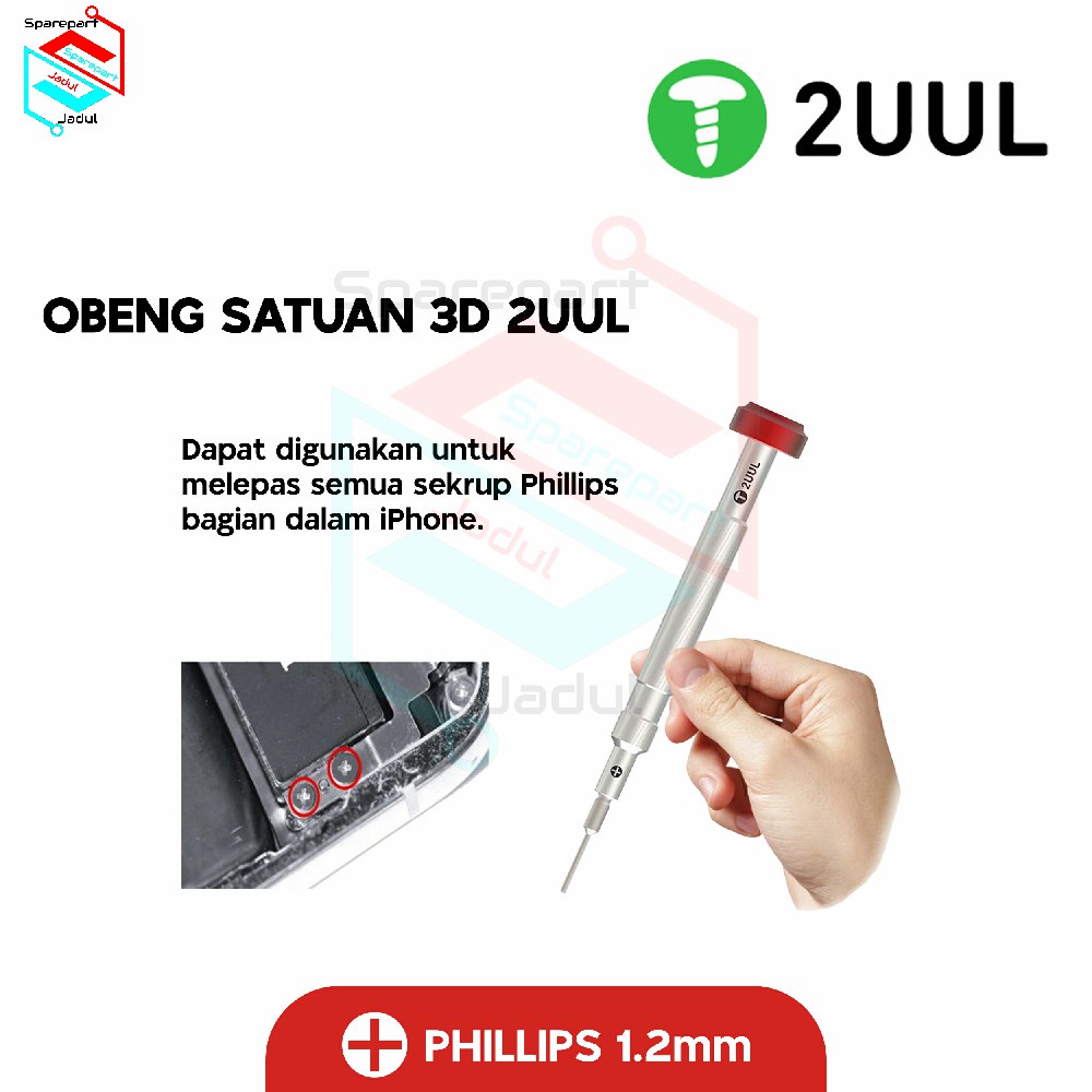 Jual OBENG SATUAN 2UUL 3D +1.2 Phillips PH000 (77947) | Shopee Indonesia