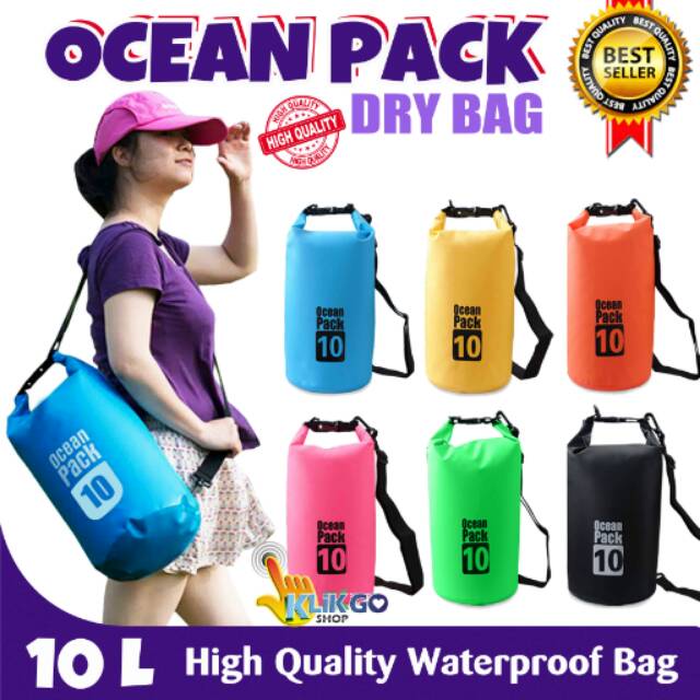 Jual TAS ANTI AIR / DRY BAG OCEAN PACK 10 LITER / WATERPROOF BAG HIGH QUALITY | Shopee Indonesia