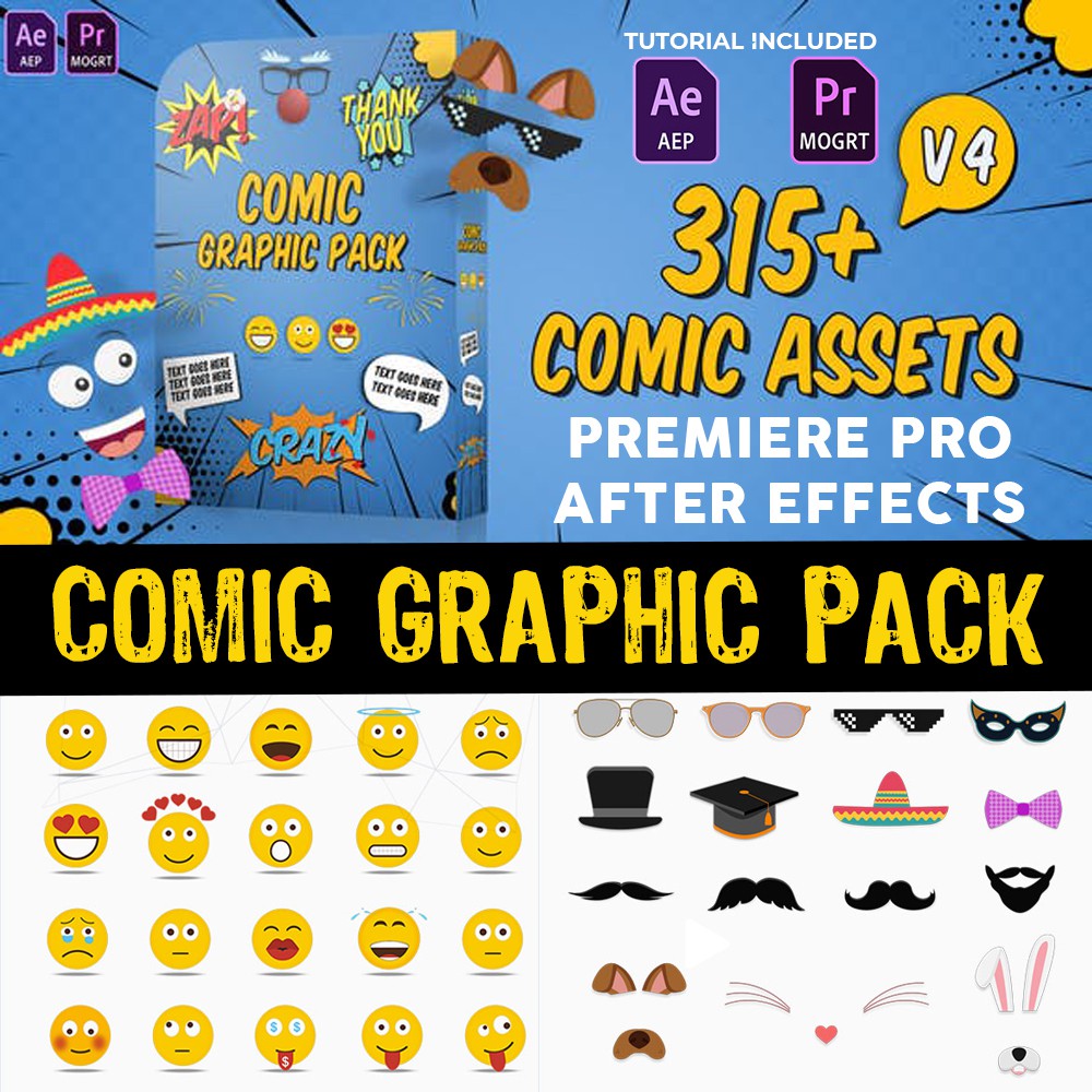 Jual NS Comic Titles – Speech Bubbles – Emoji – Stickers – Flash FX ...