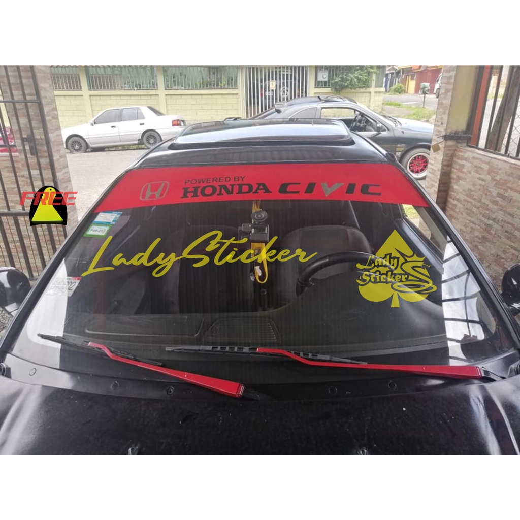 Jual STICKER STIKER MOBIL HONDA CIVIC STIKER KACA MOBIL CIVIC BLOK ...