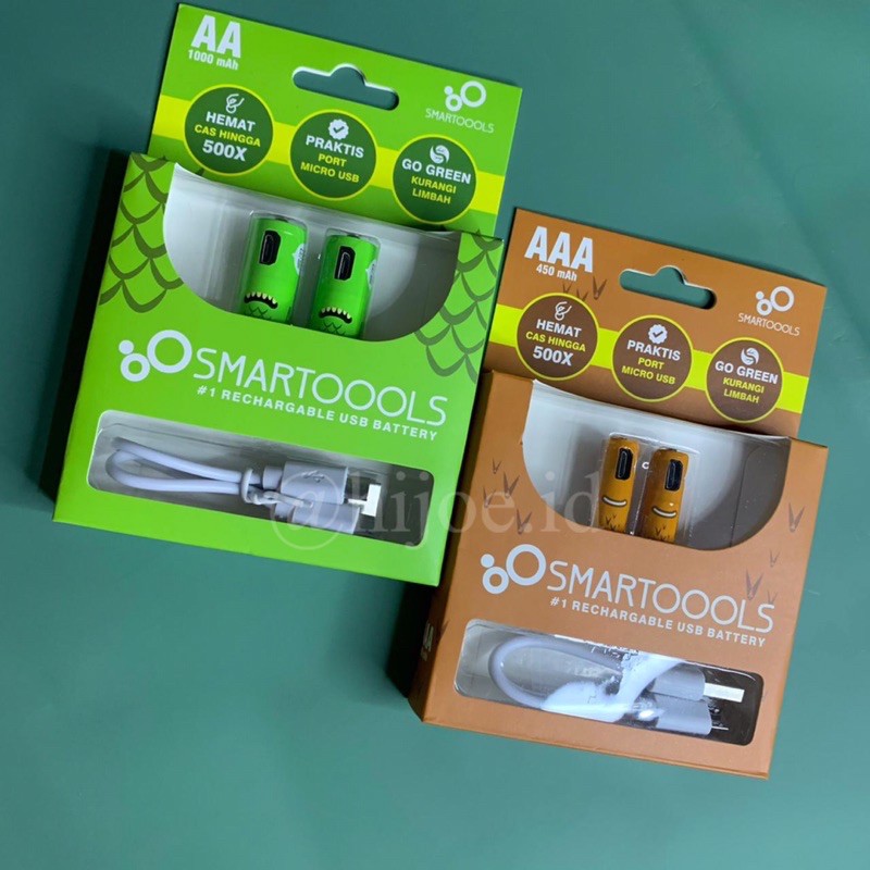 Jual MICROBATT SMARTOOOLS ISI 2 RECHARGEABLE BATERAI CAS ISI ULANG AA AAA MICRO USB BATRE HEMAT ...