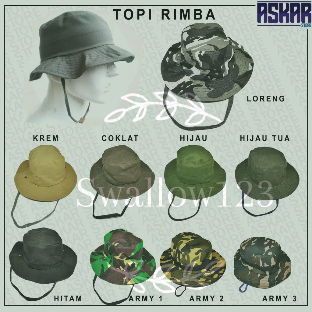 Jual BUKIKLONTIAK Topi Bucket Rimba / Rimba Hat / Topi Hiking / Topi ...