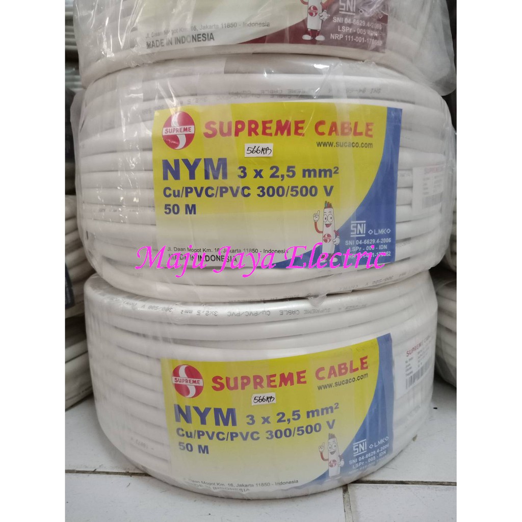 Jual Roll Kabel Supreme 50 M Meter NYM 3X2.5 Kawat Tembaga Batangan 50m | Shopee Indonesia