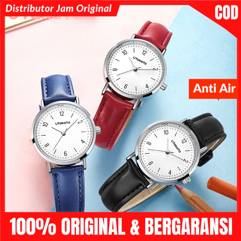 Jual Jam Tangan Wanita Kulit Original 100% Anti Air Analog Garansi ...