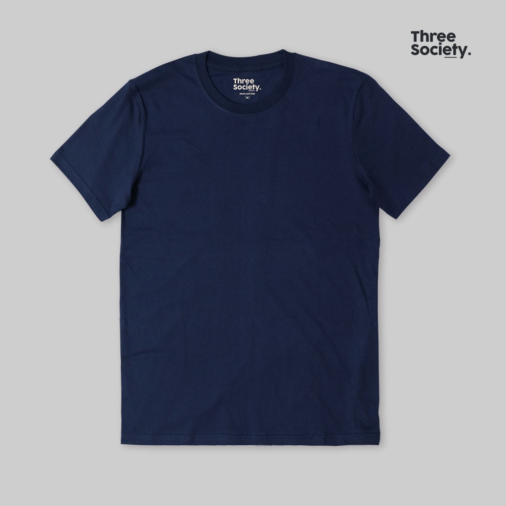 Jual THREE SOCIETY - BASIC T-SHIRT NAVY | KAOS POLOS BAJU BIRU DONGKER ...