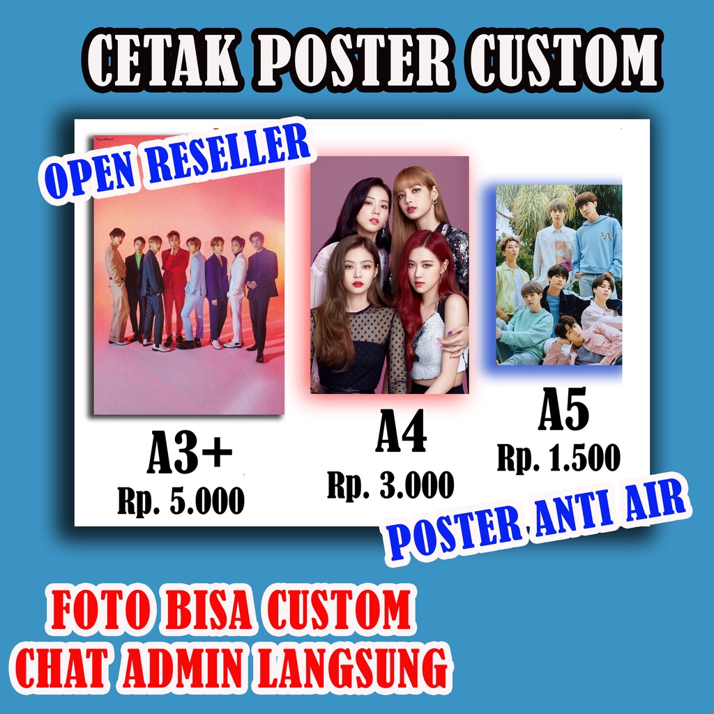 Jual POSTER CUSTOM ART PAPER A3+, A4, A5 TEBAL 260 GRAM POSTER MURAH ...
