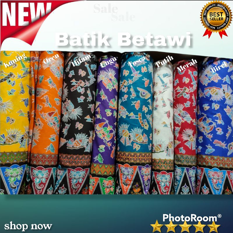 Jual Batik Ondelondel Betawi _ Kain Katun Batik Ondel Ondel Khas Betawi ...